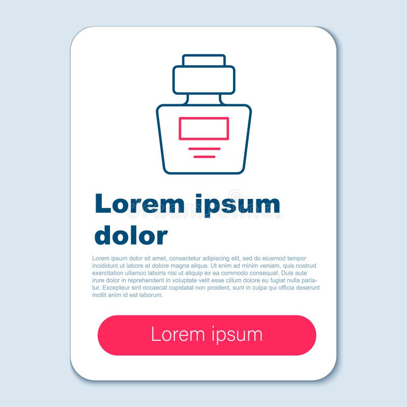 Line Perfume Icon Isolated on Grey Background. Colorful Outline Concept ...