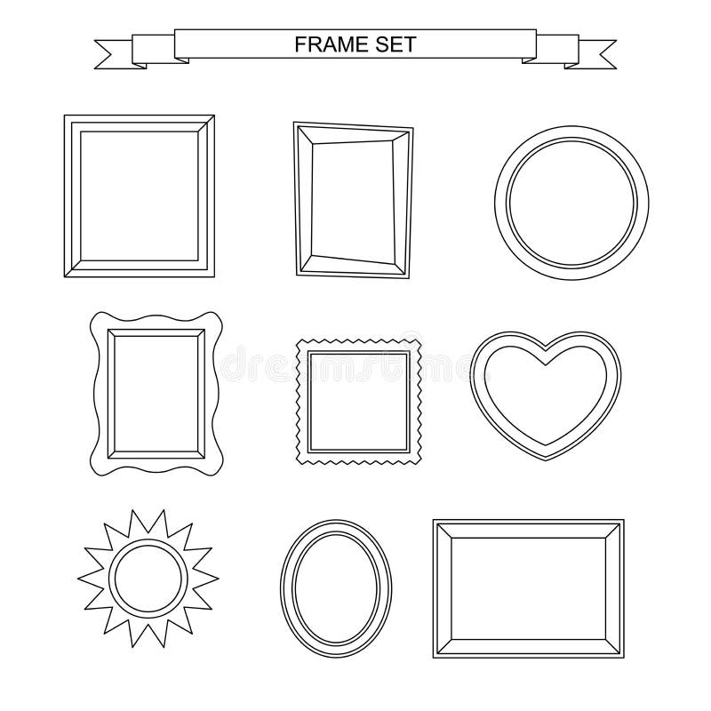 Line photo frames stock vector. Illustration of concept - 87749860