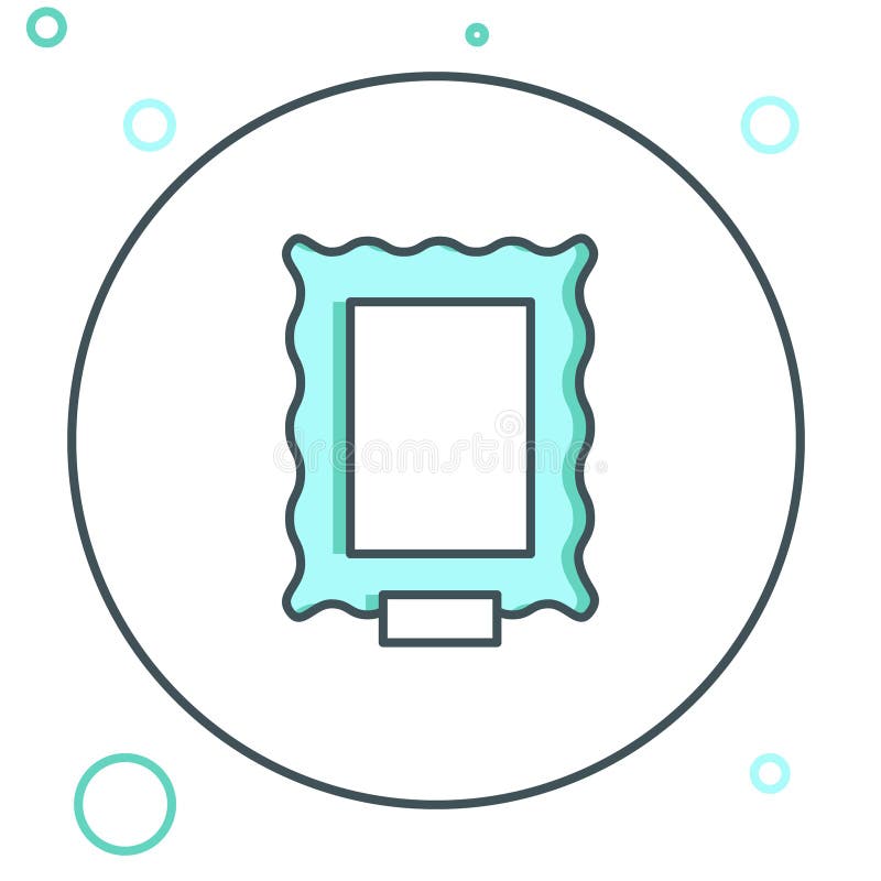 Line Picture Icon Isolated on White Background. Colorful Outline ...