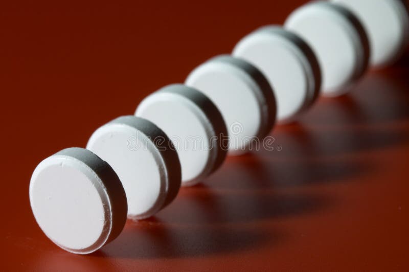 Line of pills stock image. Image of close, paper, depressant - 2539005