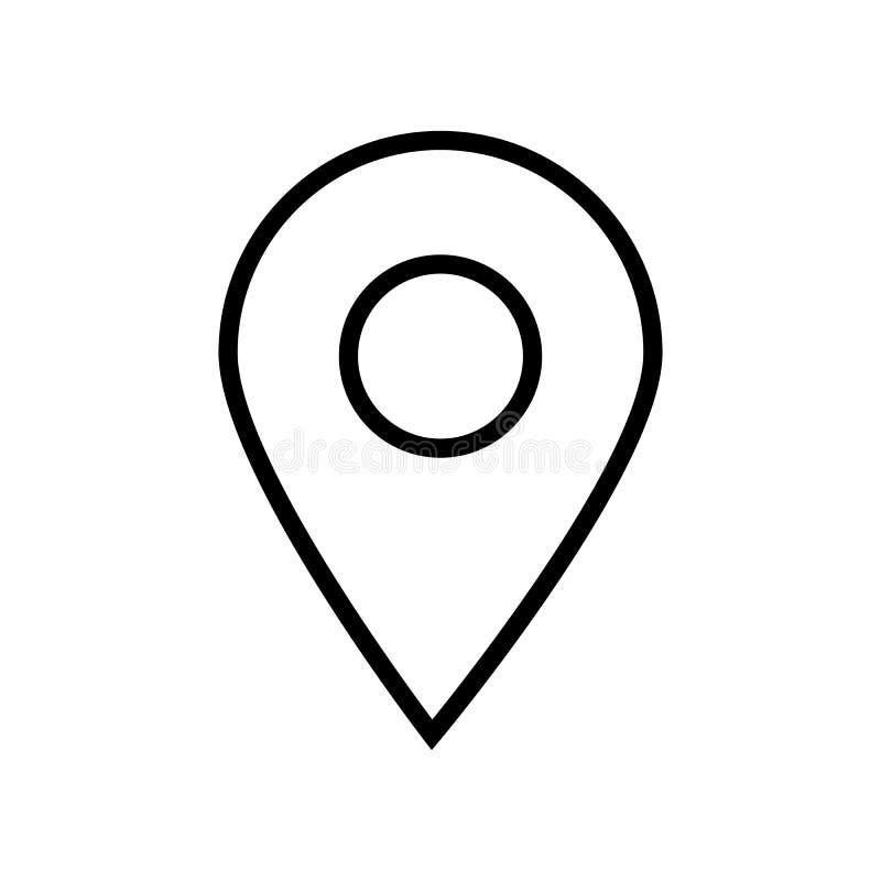 Line Pin Icon Simple Design. Vector Stock Vector - Illustration of ...