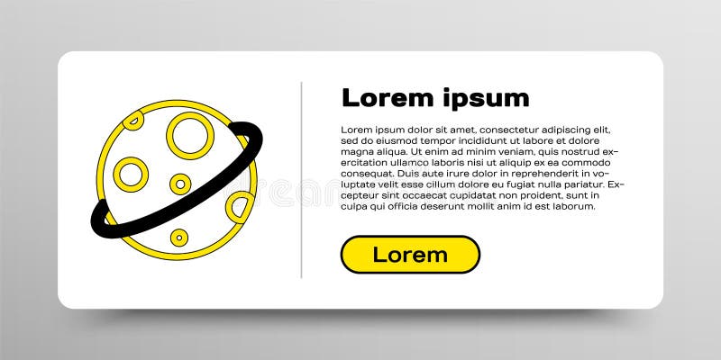 Line Planet Icon Isolated on White Background. Colorful Outline Concept ...