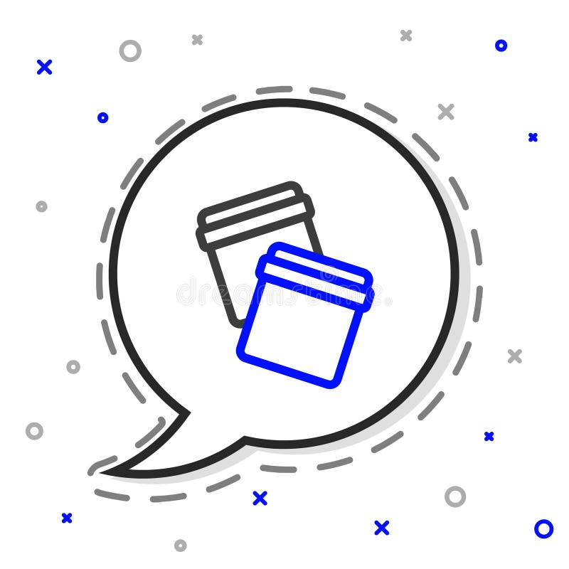 Line Plastic Bag with Ziplock Icon Isolated on White Background ...