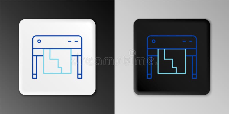 Line Plotter Icon Isolated on Grey Background. Large Format ...