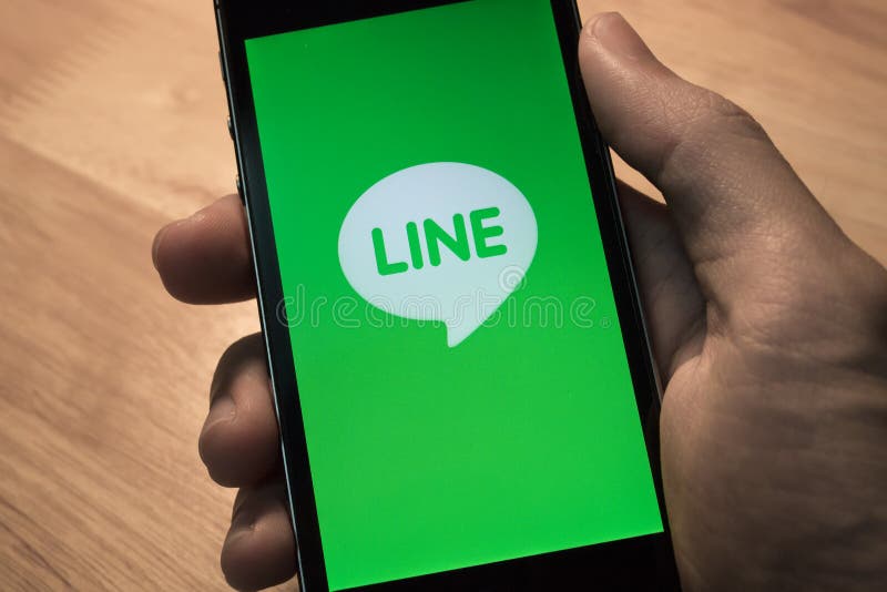 Line is a Popular Messaging Application in Thailand. Editorial Photo ...