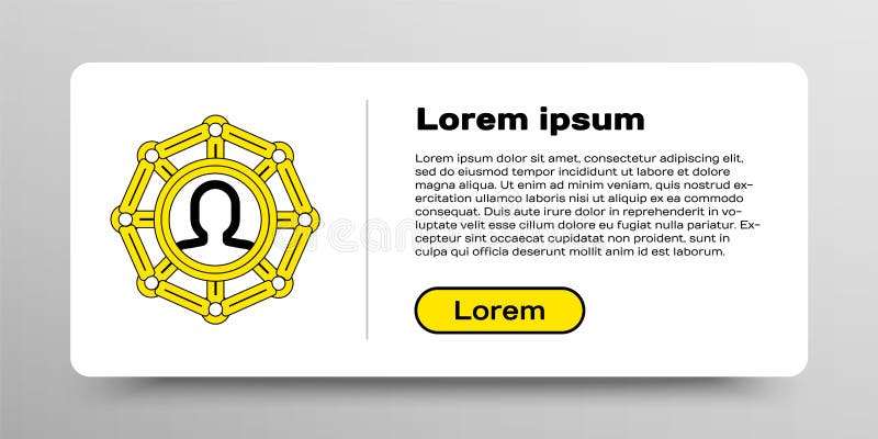 Line Project Team Base Icon Isolated on White Background. Business ...