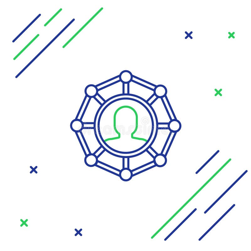 Line Project Team Base Icon Isolated on White Background. Business ...