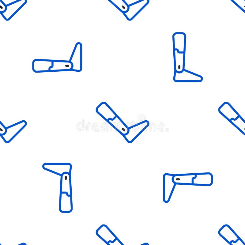 Line Prosthesis Leg Icon Isolated Seamless Pattern on White Background ...