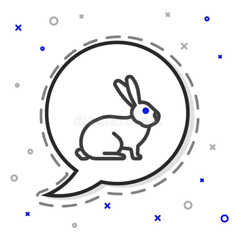 Running Rabbit Outline Stock Illustrations – 761 Running Rabbit Outline ...