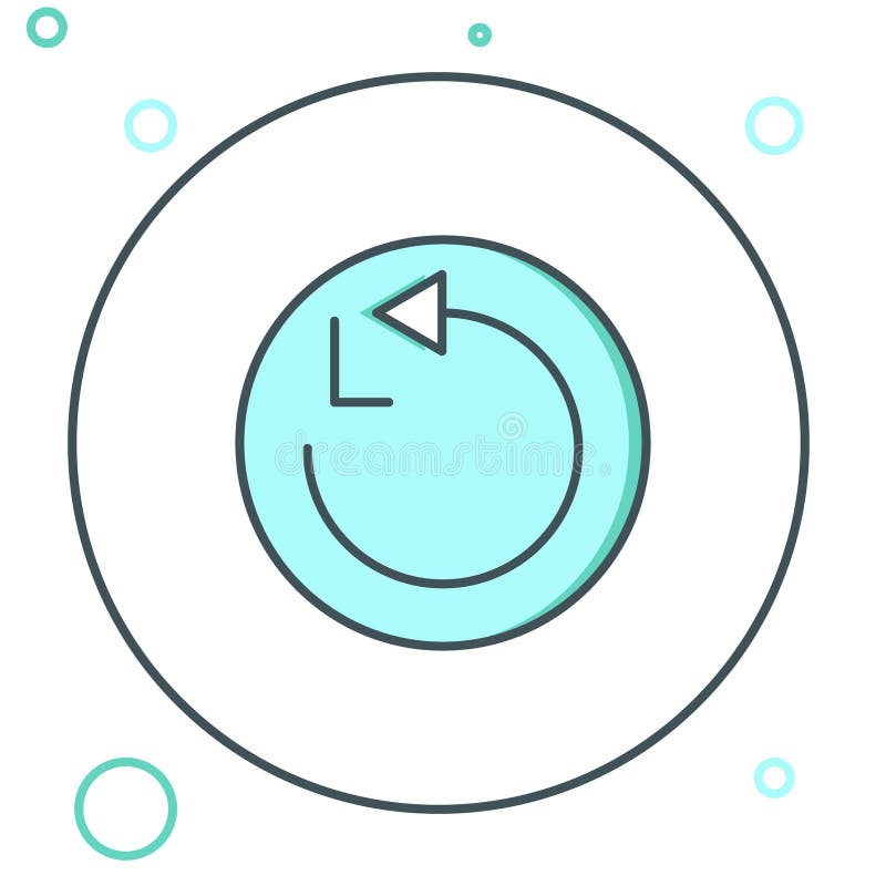 Line Radius Icon Isolated on White Background. Colorful Outline Concept ...