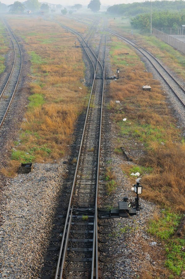 Line of railway stock image. Image of pattern, crossing - 28139183