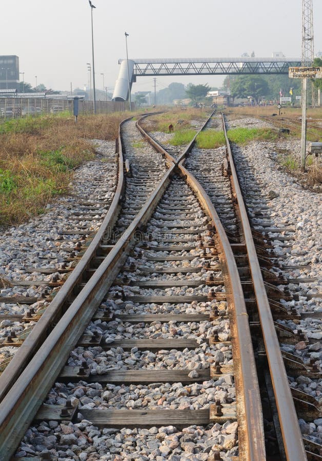 Line of railway stock image. Image of transport, station - 28140161