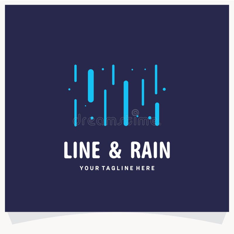 Rain Logo Vector Art. Template. Business Stock Illustration ...