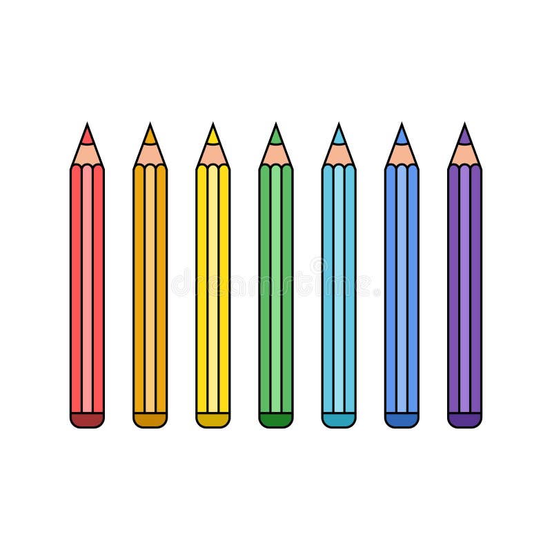 Pencils Seven Stock Illustrations – 87 Pencils Seven Stock ...