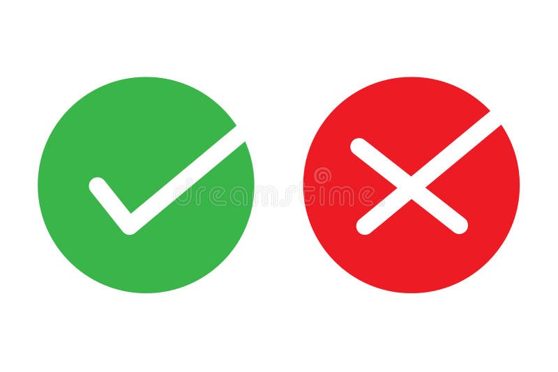 Tick Cross Wrong Vector Icon Design. Stock Vector - Illustration of ... Tick Cross Wrong Vector Icon Design. Stock Vector - Illustration of ...