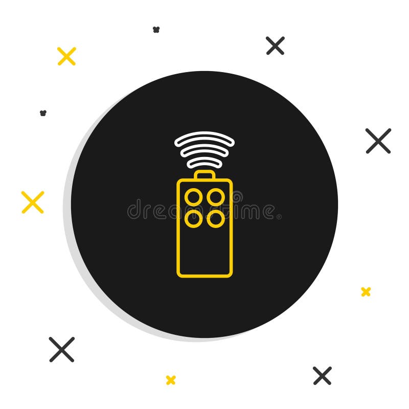 Line Remote Control for the Camera Icon Isolated on White Background ...