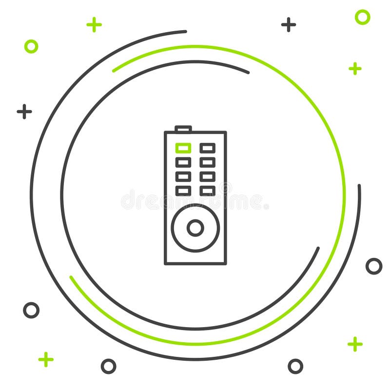 Line Remote Control Icon Isolated on White Background. Colorful Outline ...