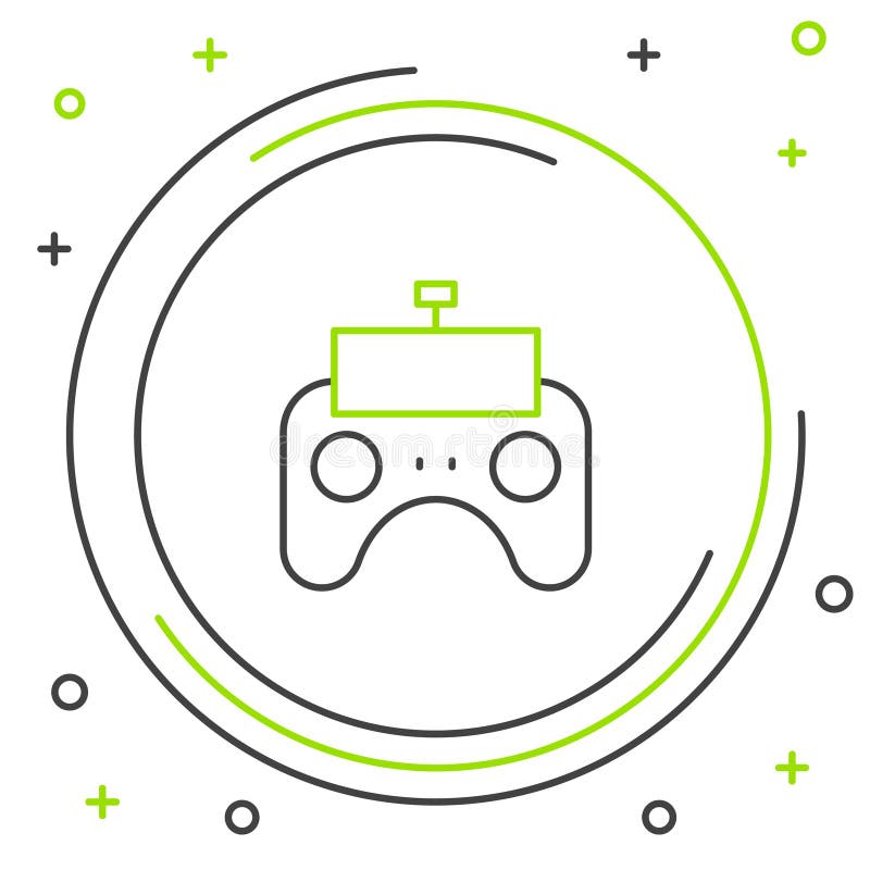 Line Remote Control Icon Isolated on White Background. Colorful Outline ...