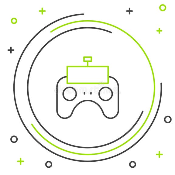 Line Remote Control Icon Isolated on White Background. Colorful Outline ...