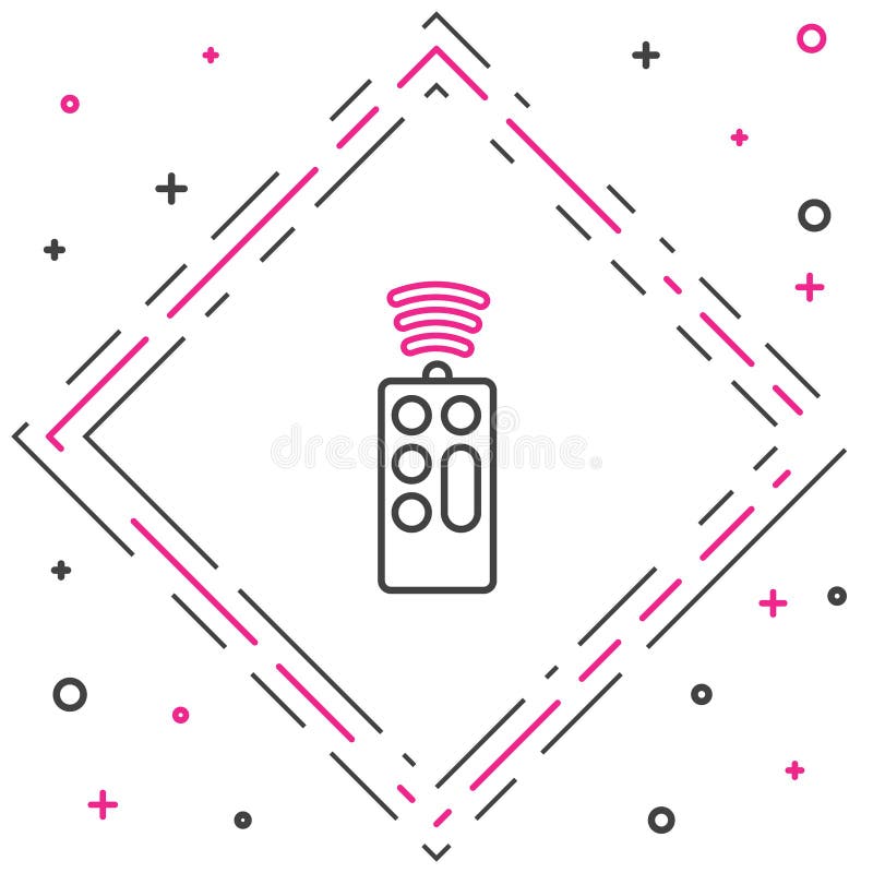 Line Remote Control Icon Isolated on White Background. Colorful Outline ...