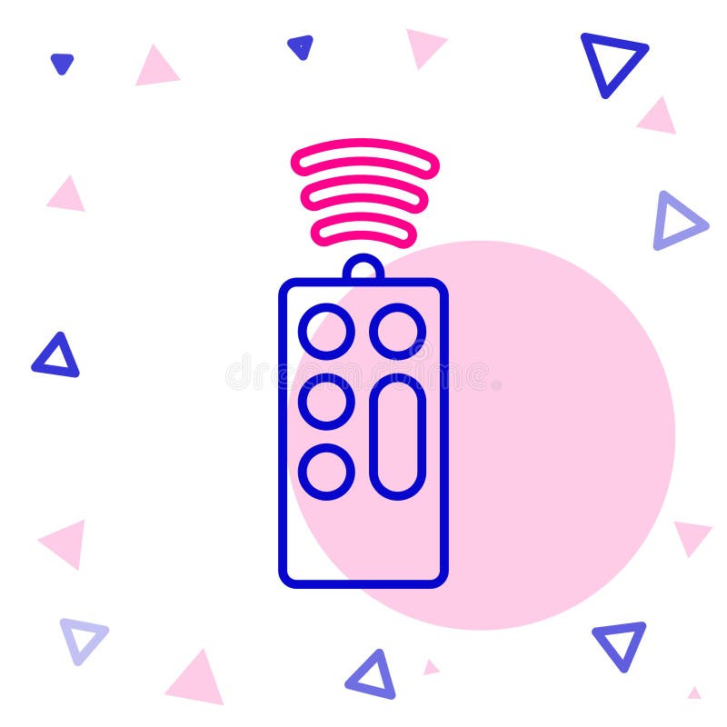 Line Remote Control Icon Isolated on White Background. Colorful Outline ...