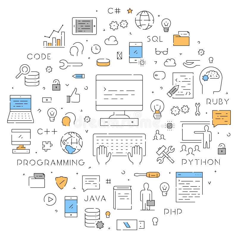 Computer Science Line Stock Illustrations – 106,407 Computer Science ...