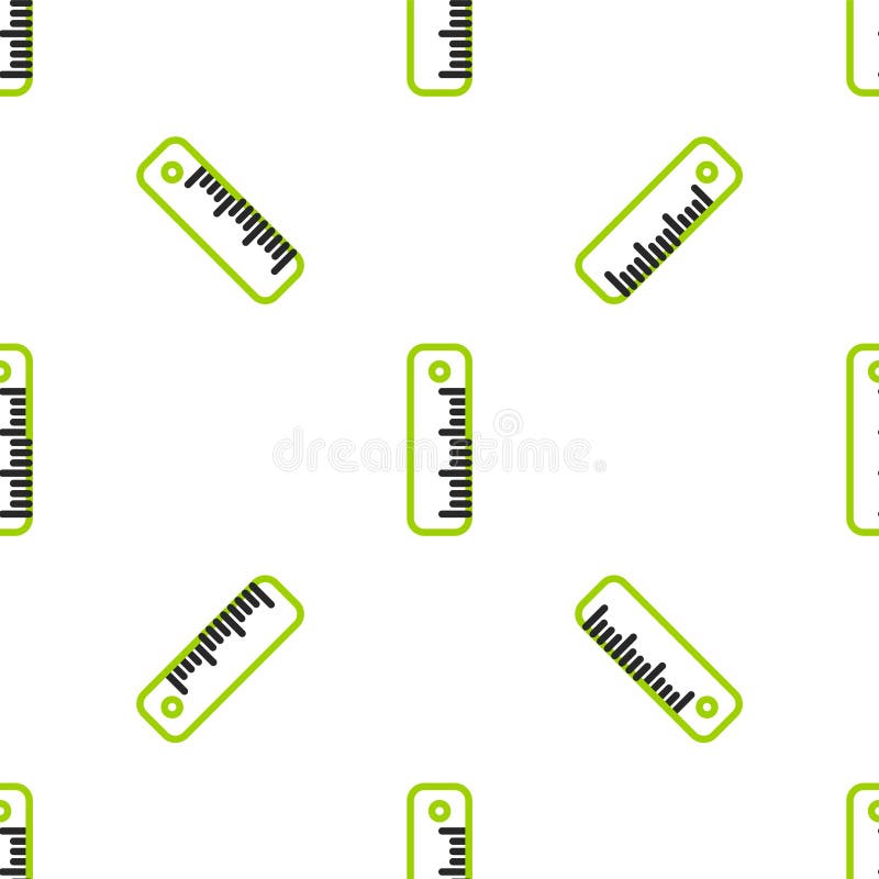 Line Ruler Icon Isolated Seamless Pattern on White Background ...
