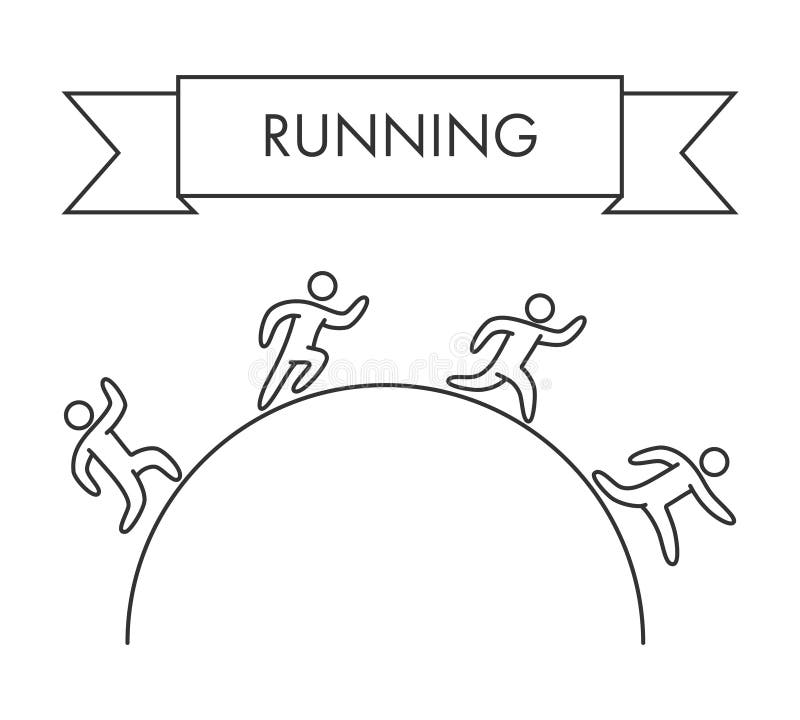 Line Running Logo and Symbol. Vector Sport Icon Stock Illustration ...