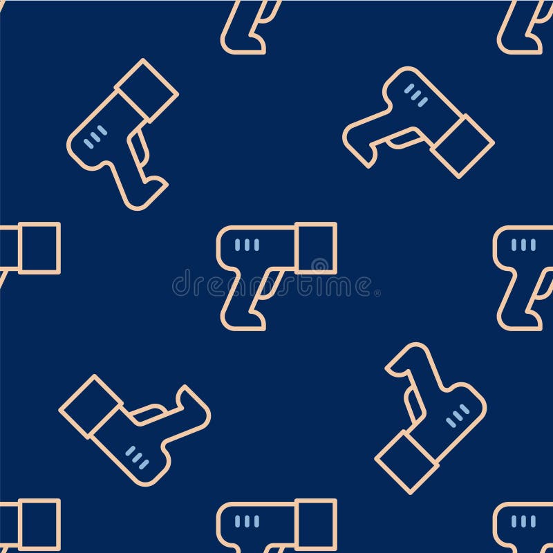 Line Scanner Scanning Bar Code Icon Isolated Seamless Pattern on Blue ...