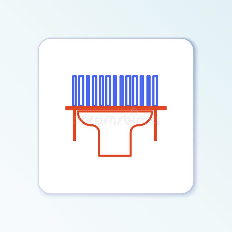 Line Scanner Scanning Bar Code Icon Isolated on White Background ...