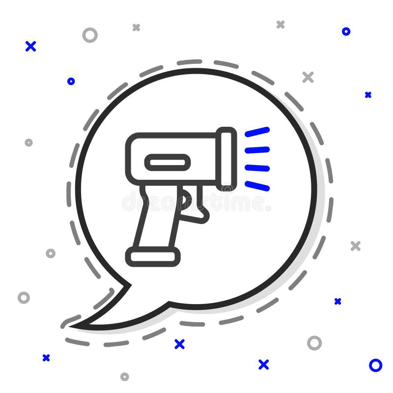 Line Scanner Scanning Bar Code Icon Isolated on White Background ...