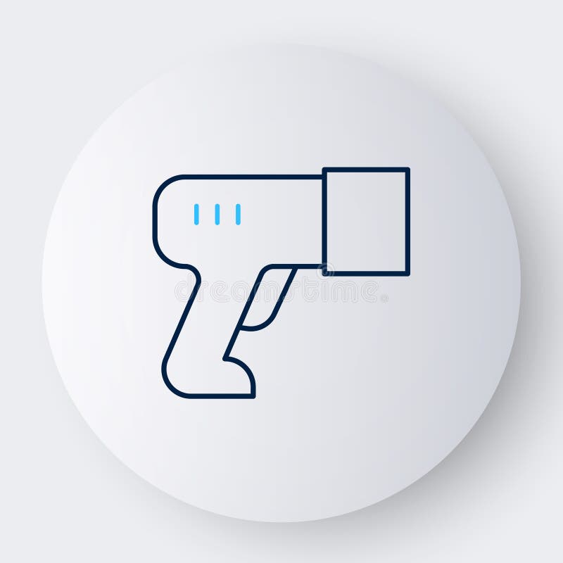 Line Scanner Scanning Bar Code Icon Isolated on White Background ...