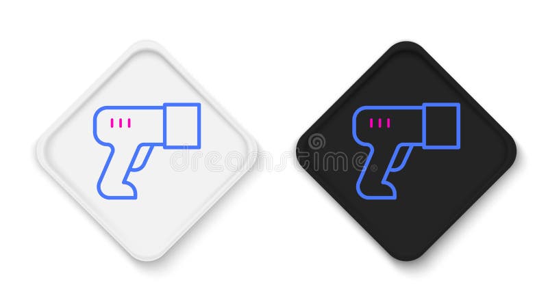 Line Scanner Scanning Bar Code Icon Isolated on White Background ...