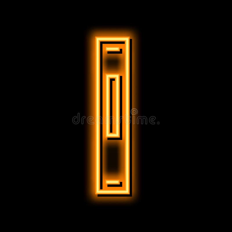 Line Scroll Neon Glow Icon Illustration Stock Vector - Illustration of ...