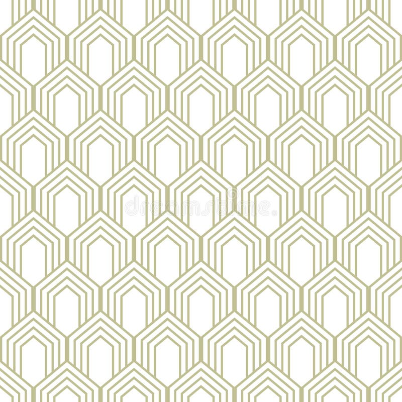 Line Seamless Pattern in Art Deco Style. Geometric Art Deco Background ...