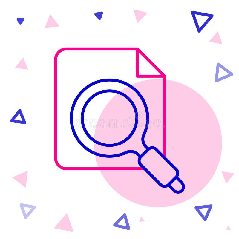 Line Search Concept with Folder Icon Isolated on White Background ...