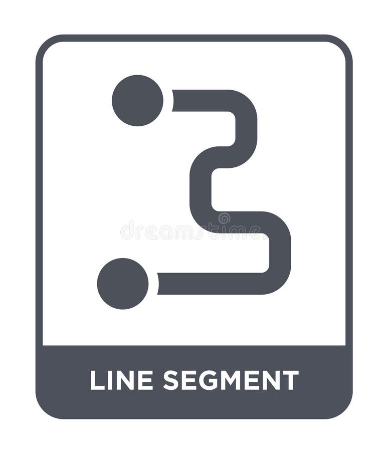 Line Segment Icon in Trendy Design Style. Line Segment Icon Isolated on ...