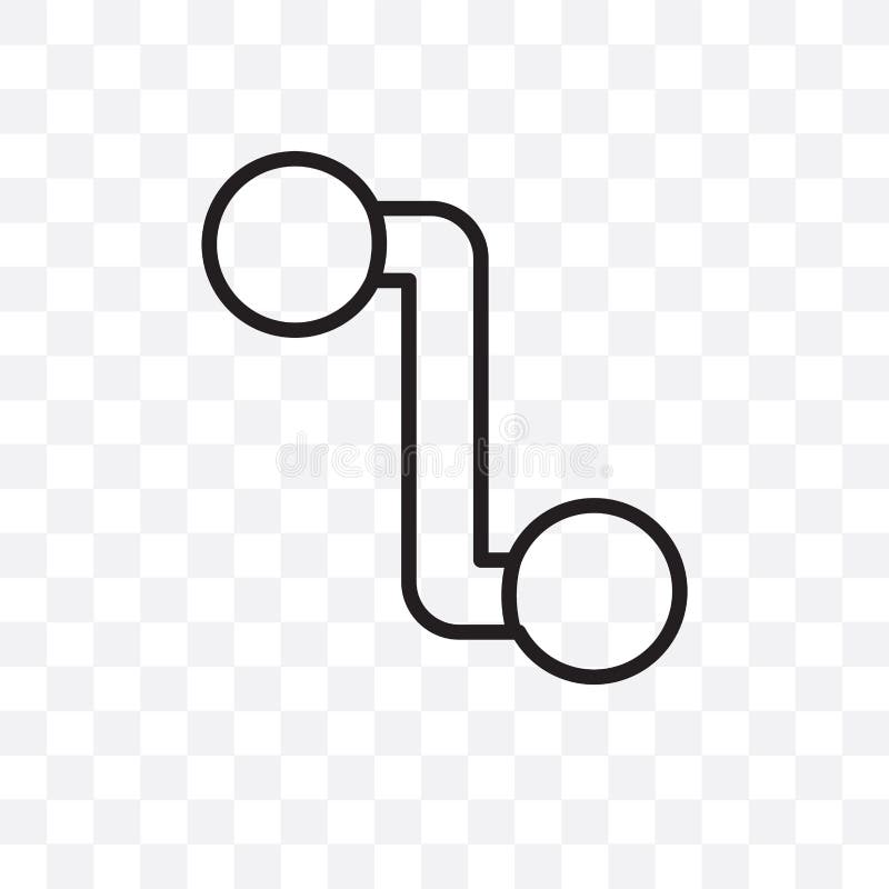 Line Segment Icon on White Background. Simple Element Illustration from ...