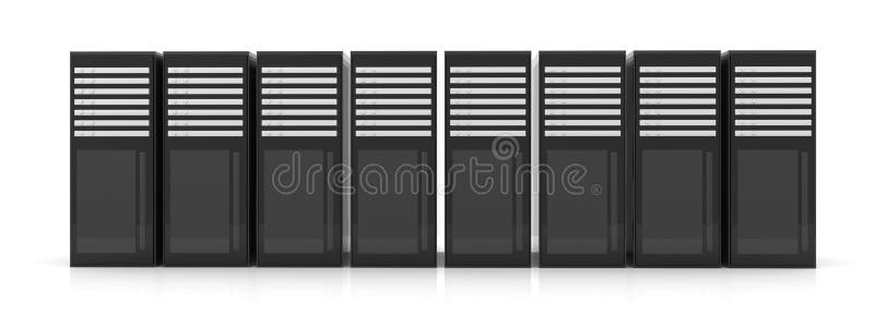 Line of Server Racks stock illustration. Illustration of farm - 4892333