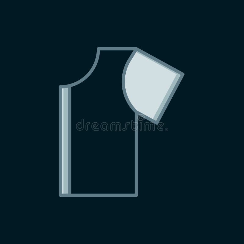 Line Sewing Pattern Icon Isolated on Black Background. Markings for ...