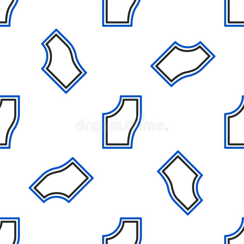 Line Sewing Pattern Icon Isolated Seamless Pattern on White Background ...