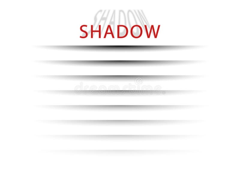 Line Shadow, Set. Dark Templates with Varying Degrees of Transparency ...