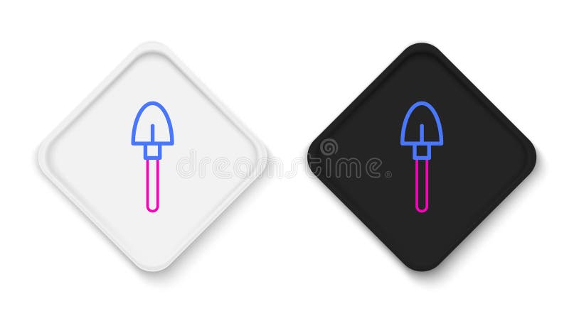 Line Shovel Icon Isolated on White Background. Gardening Tool. Tool for ... Line Shovel Icon Isolated on White Background. Gardening Tool. Tool for ...