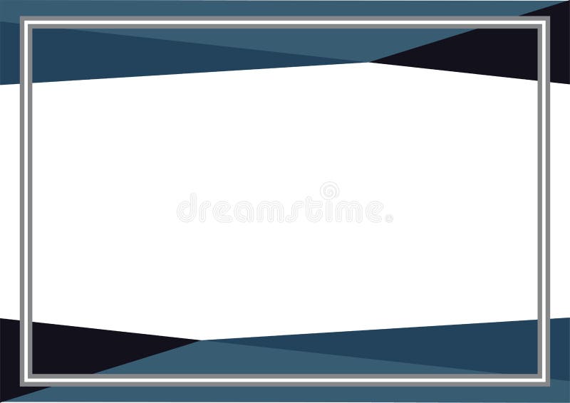 Line Simple Frame for Certificate. Straight Border and Triangle Frame ...