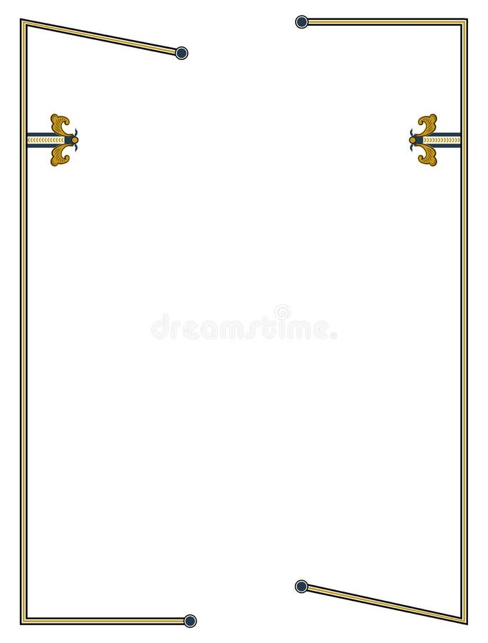 Line Simple Frame for Certificate. Straight Border and Vintage Design ...