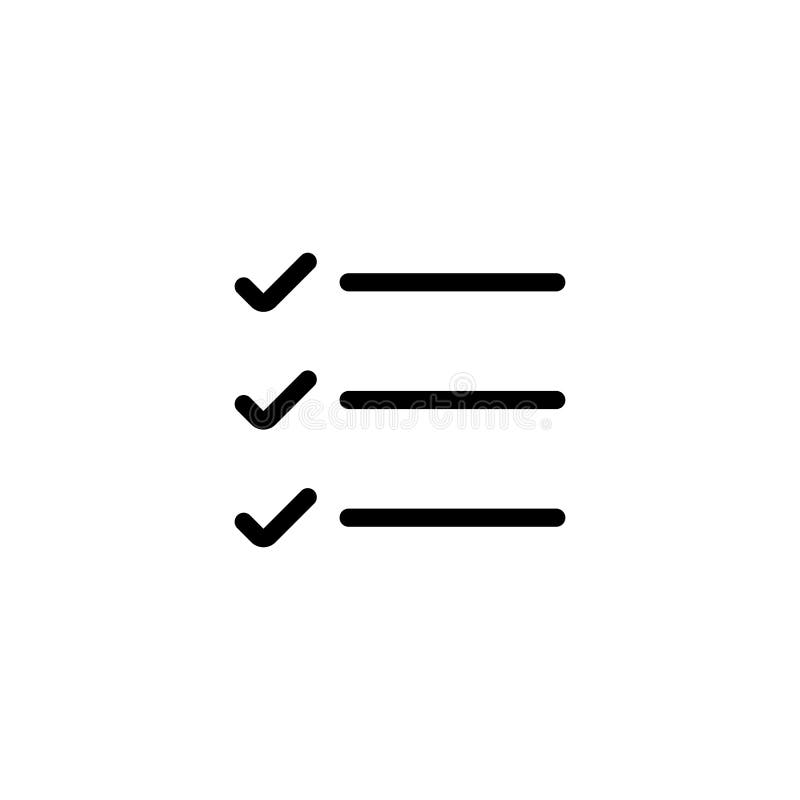 Simple List, Checklist Icon on Blue Background Stock Illustration ...