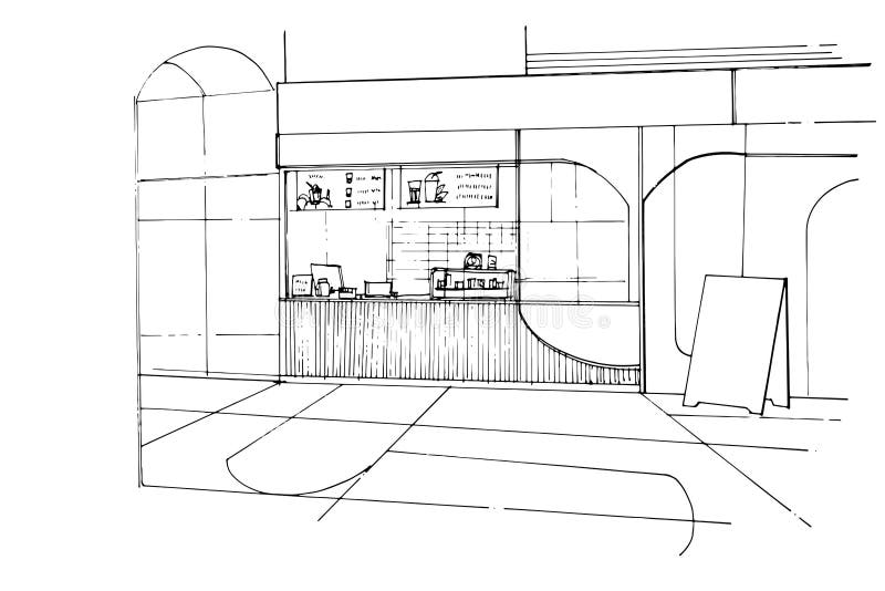 Line Drawing Shop Front Stock Illustrations – 1,180 Line Drawing Shop ...
