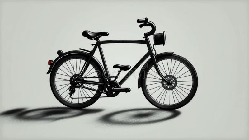 Line Sketch Transforms into a Realistic Bicycle that Starts To Coast ...