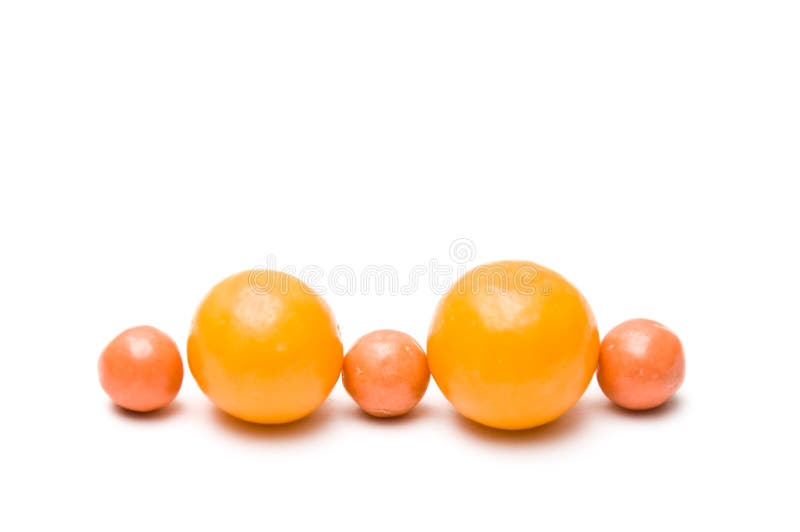 Line Of Small Assortment Balls Stock Photo - Image of candy, diet: 11747970