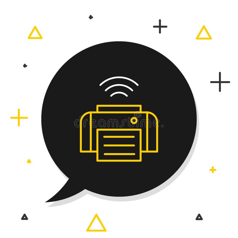 Smart Printer Icon. Wireless Connection Sign for Web, Mobile Apps and ...